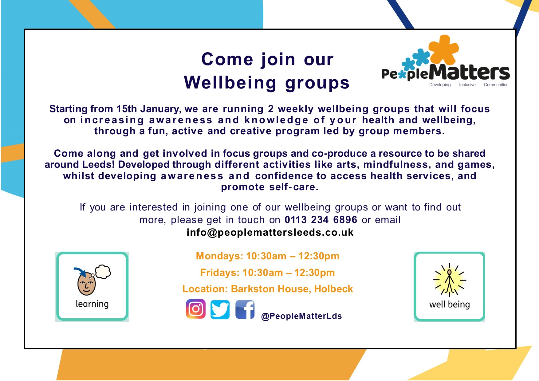 Wellbeing Groups - People Matters Leeds